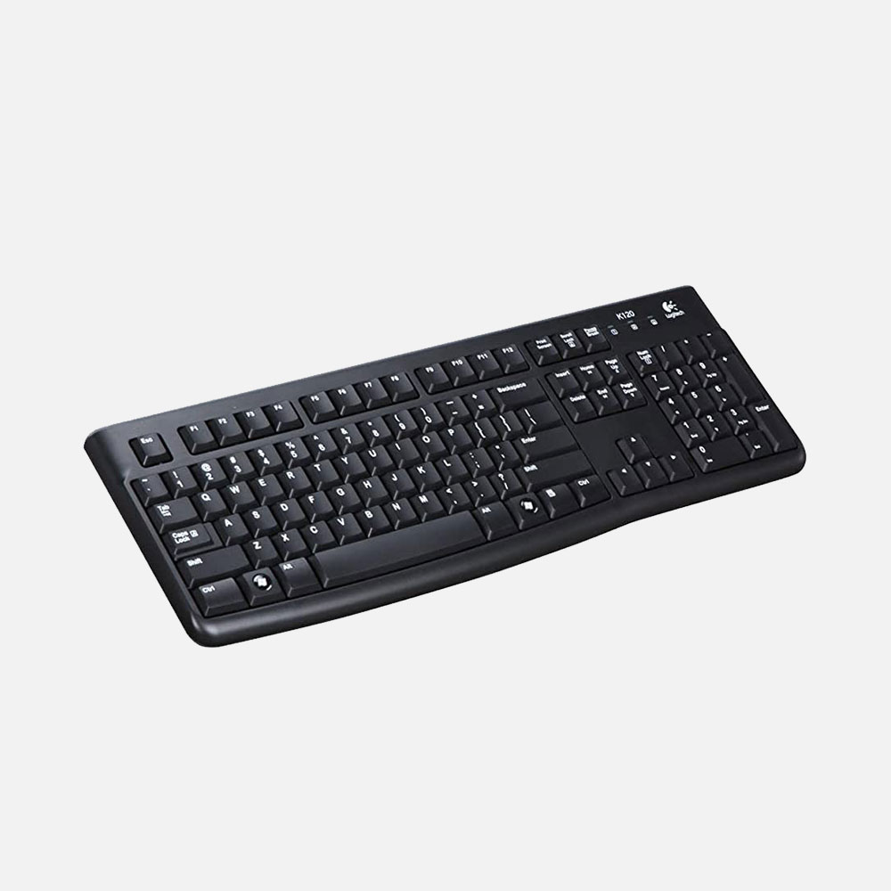 Logitech K120 Corded Keyboard - BLACK - USB - ARA - Hankerz Official