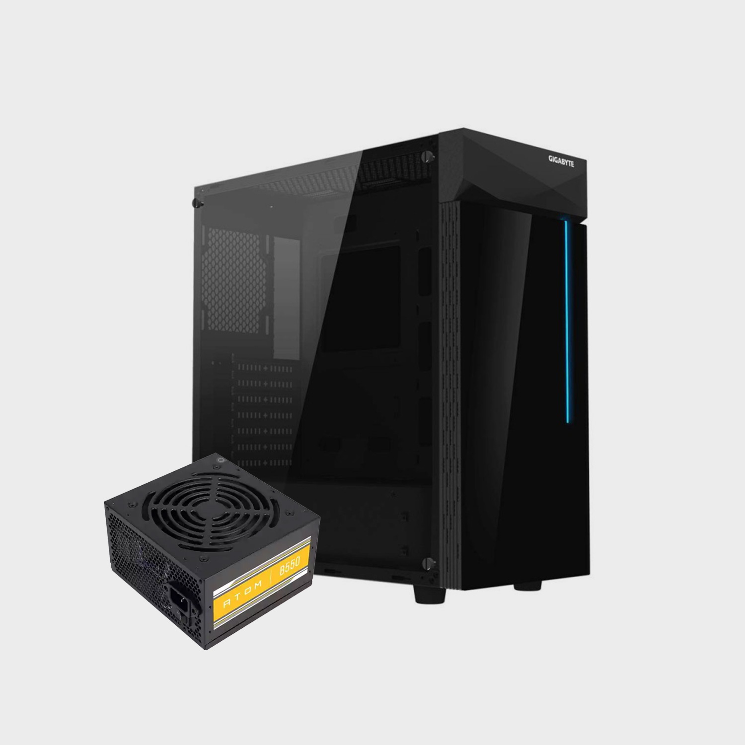 Gigabyte C200 Glass+ Antec Atom B550 550W 80+ Bronze - Hankerz Official