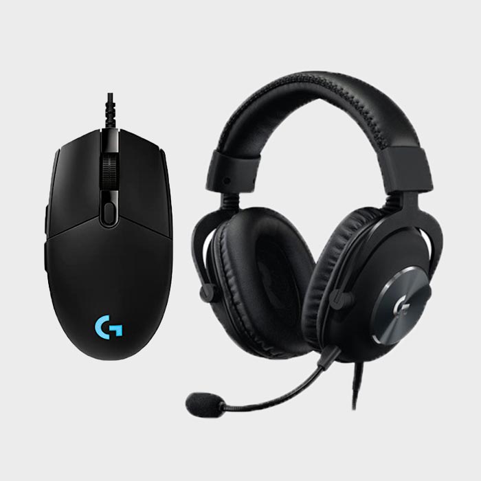 Logitech Combo - Pro X Gaming Headset + PRO (HERO) Gaming Mouse USB ...