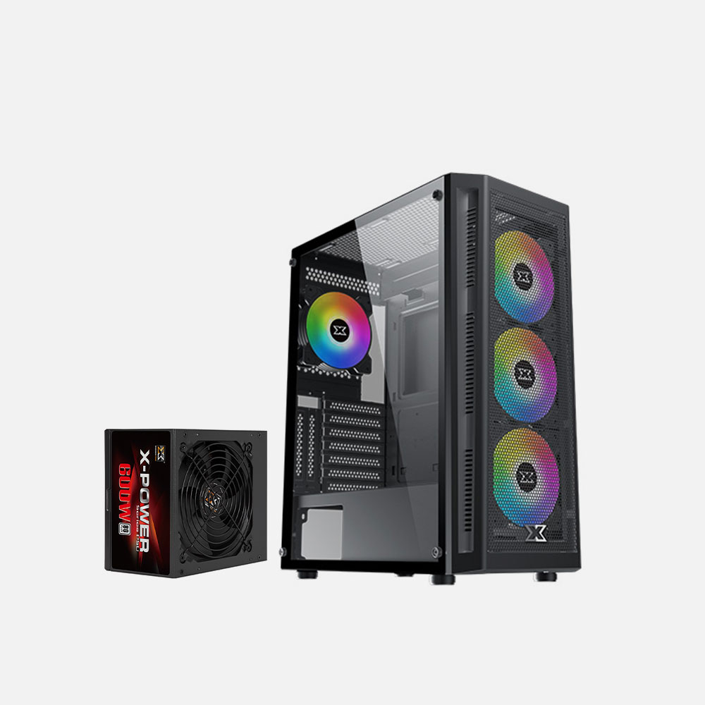 XIGMATEK MASTER X ARGB 4 ARGB Fans Gaming Case +600W 80 PLUS – Hankerz Official